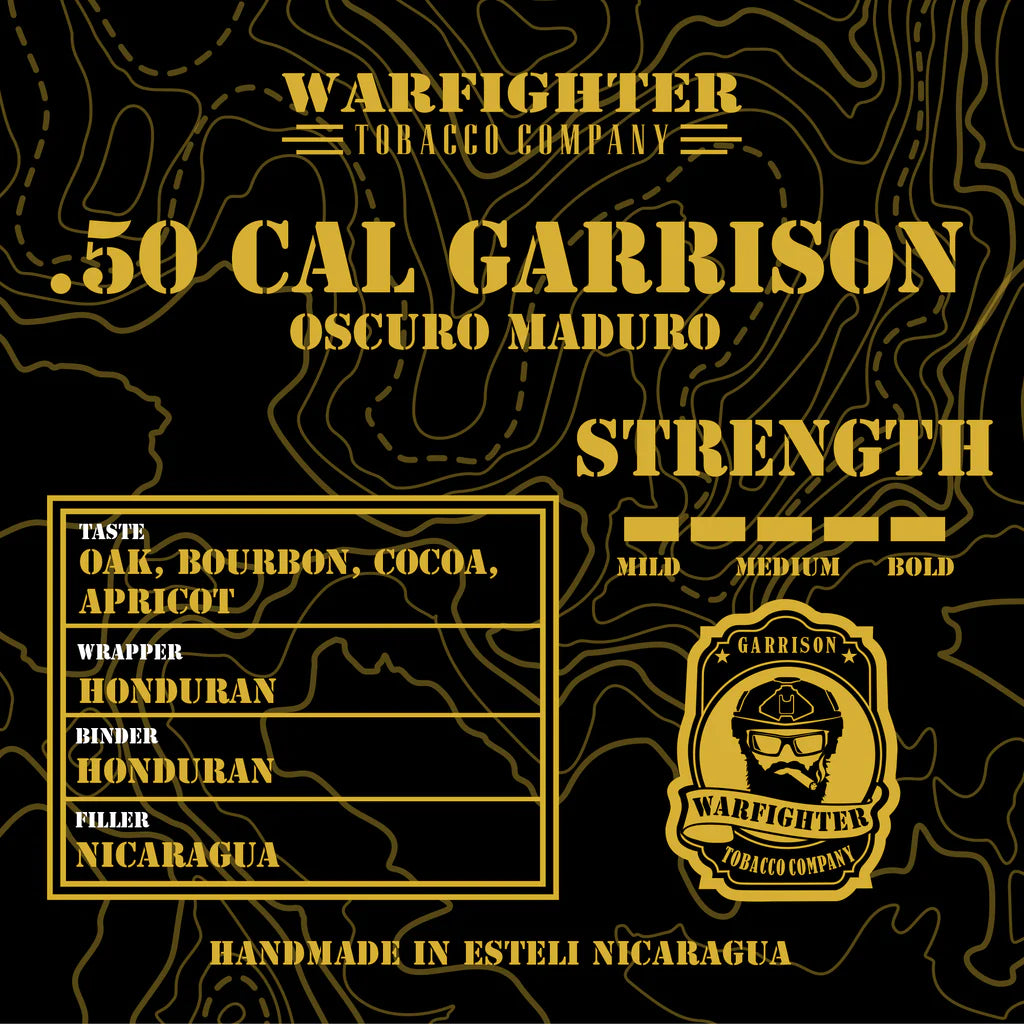 Warfighter .50 Cal Garrison Oscuro Maduro Cigar – The Garrison Supply Co.
